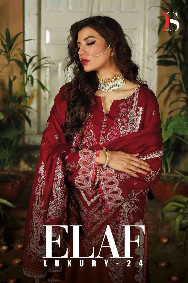 elaf luxury vol-24 deepsy suits 3391-3395 series Designer Pakistani Suit Wholesaler Surat Gujarat