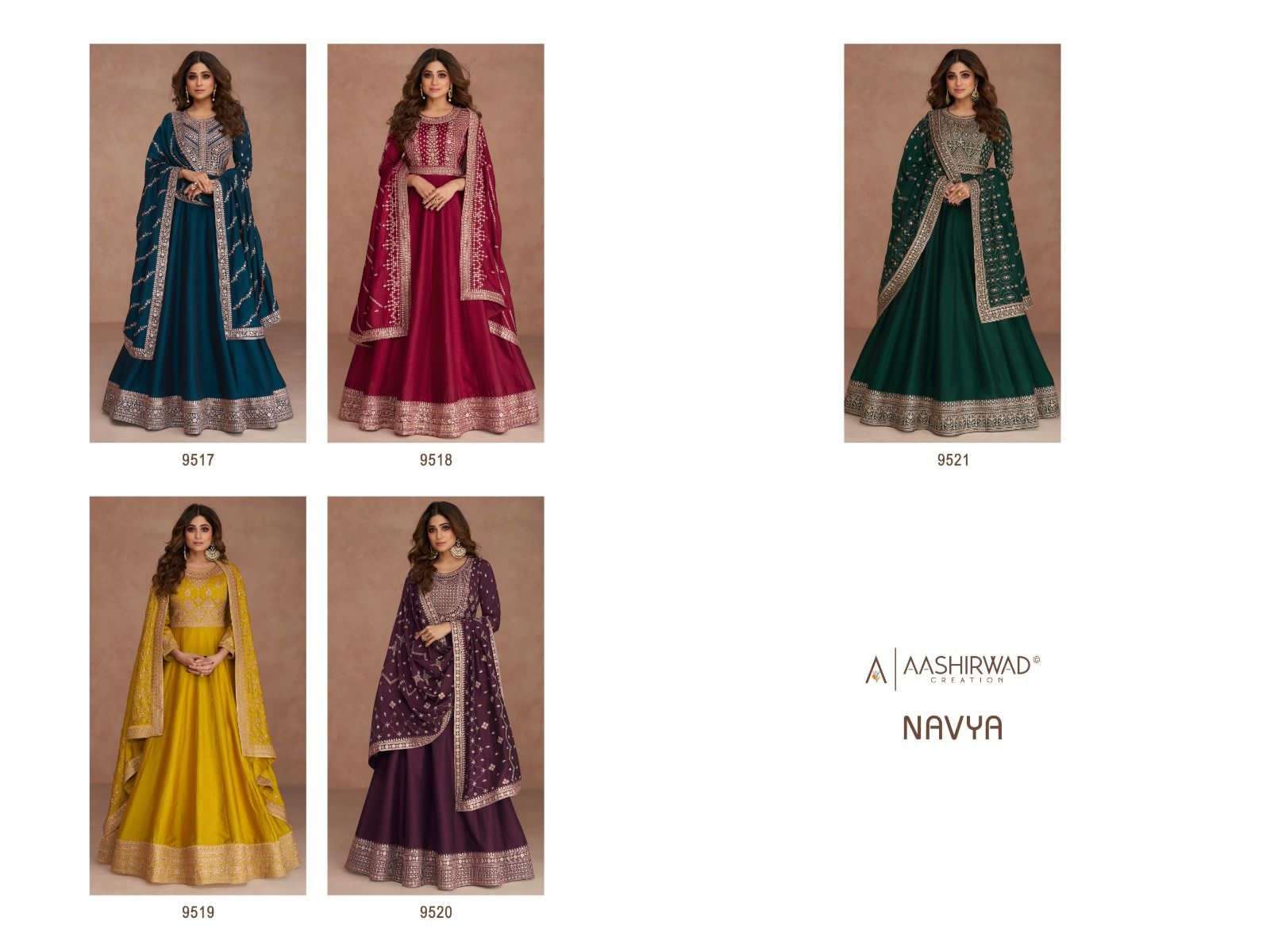 navya by aashirwad creation stylish look designer party wear dress ...